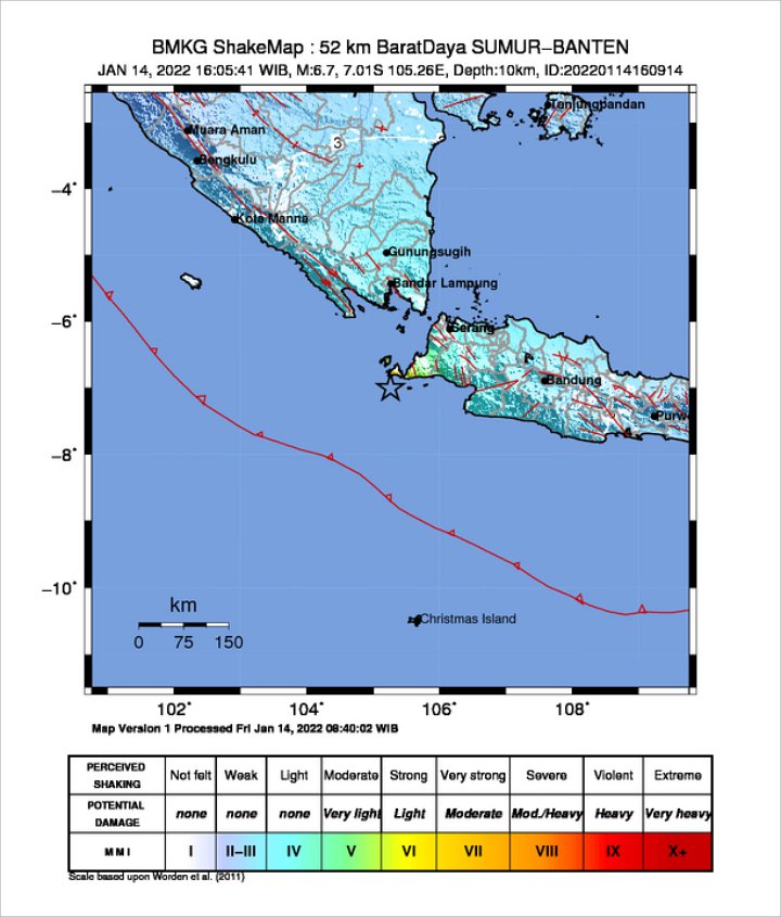 Gempa Bumi Magnitudo 6,7 Guncang Banten, BMKG Sebut Tak Berpotensi Tsunami