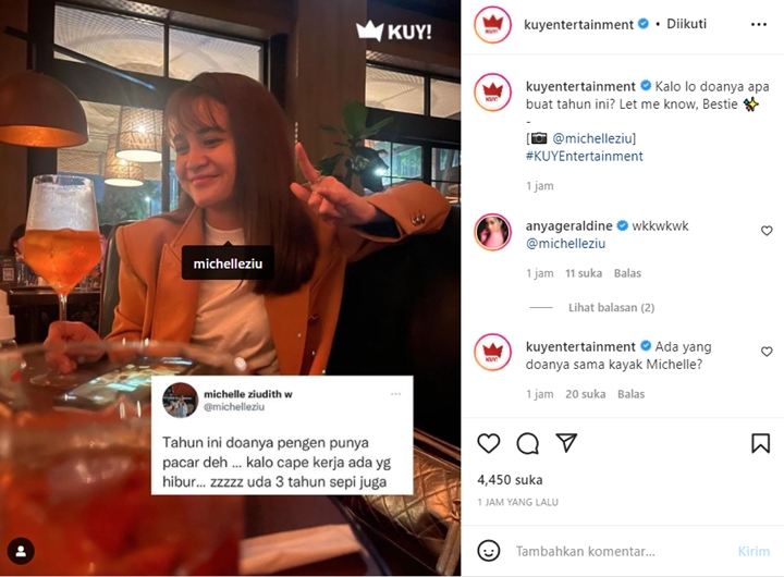 Michelle Ziudith Dan Pacarnya