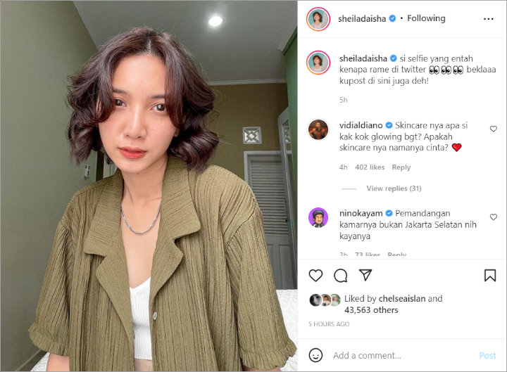 Sheila Dara Bingung Jadi Trending Twitter, Suami Ikutan Kepo