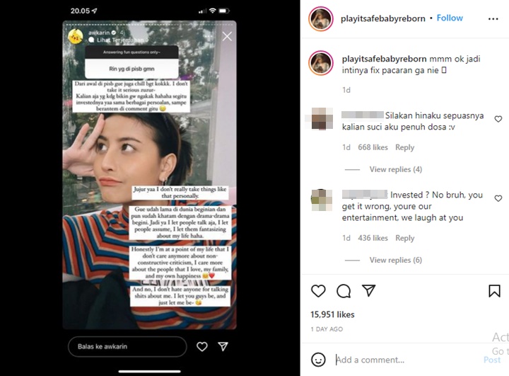 Diisukan Pacaran dengan Mantan Erika Carlina, Jawaban Awkarin Pancing ...
