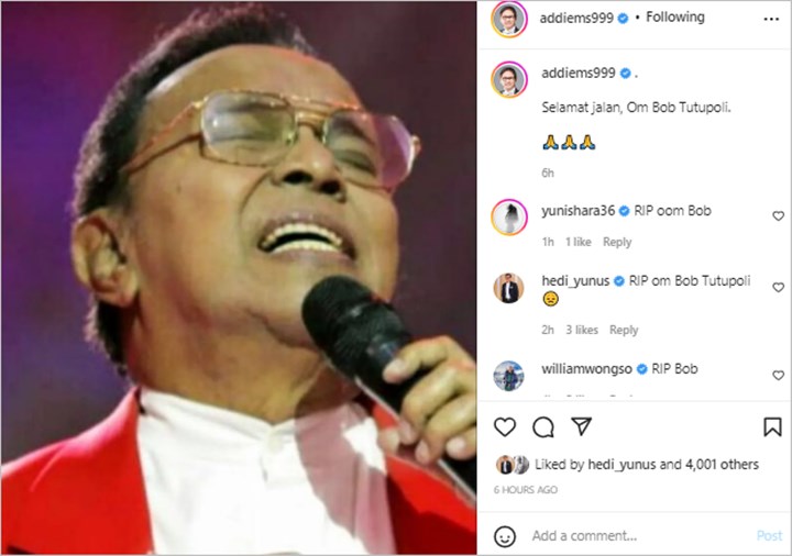 Profil Bob Tutupoly Wafat di Usia 82 Tahun, Populer Lewat 'Widuri ...