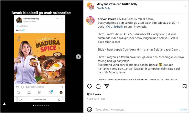 Kegocek! Devy Anastasia ‘MCI’ Akhirnya Bongkar Isi Konten di OnlyFans ...