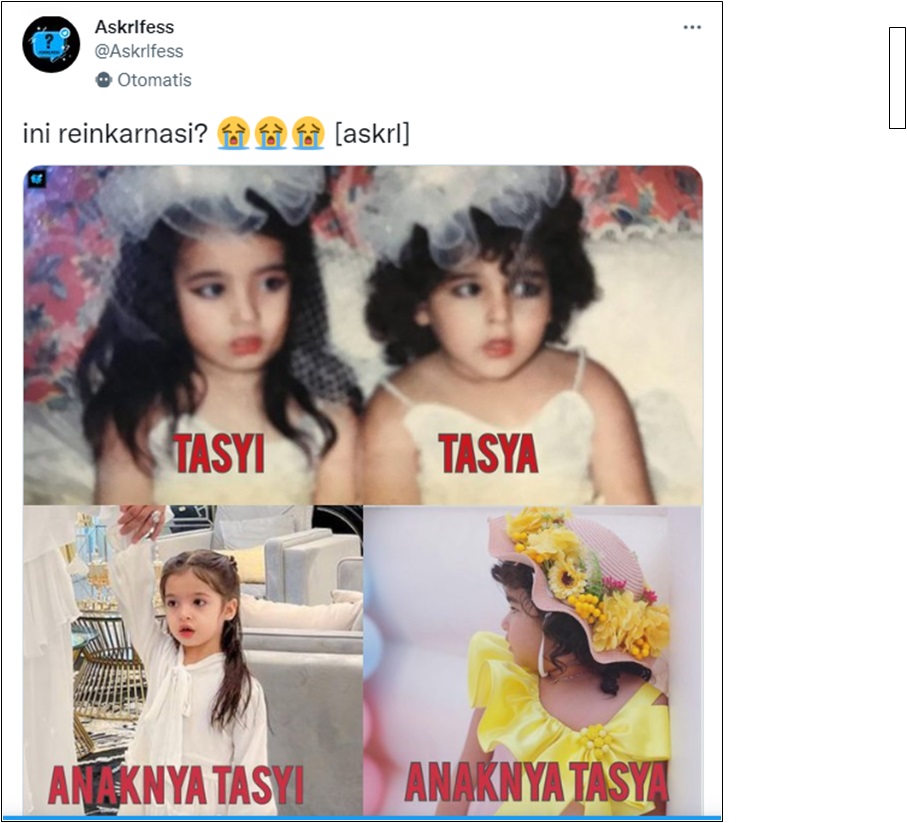 Cantik Kebangetan, Putri Tasyi Athasiya Disebut Kembaran Sosok Ini