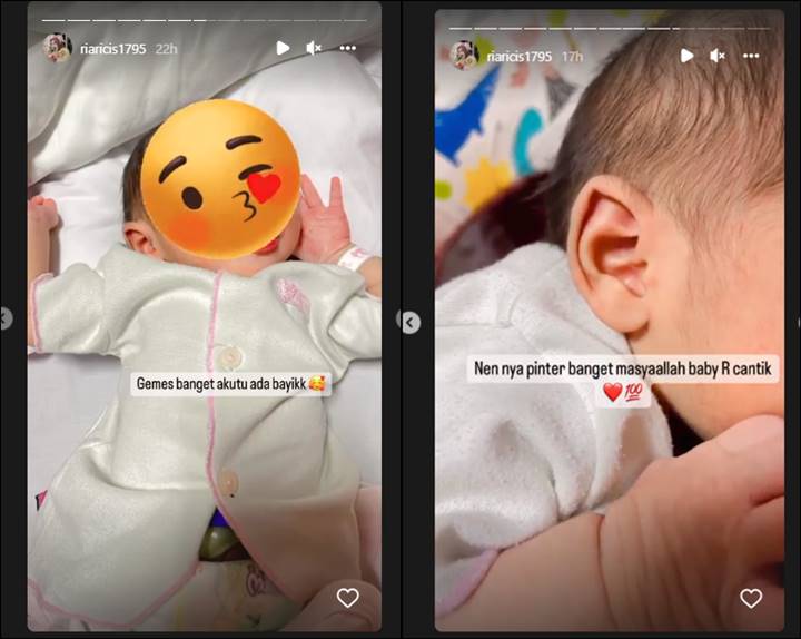 Ria Ricis Bocorkan Bentuk Bibir dan Wajah Baby R, Pose Luwes Bak Model ...