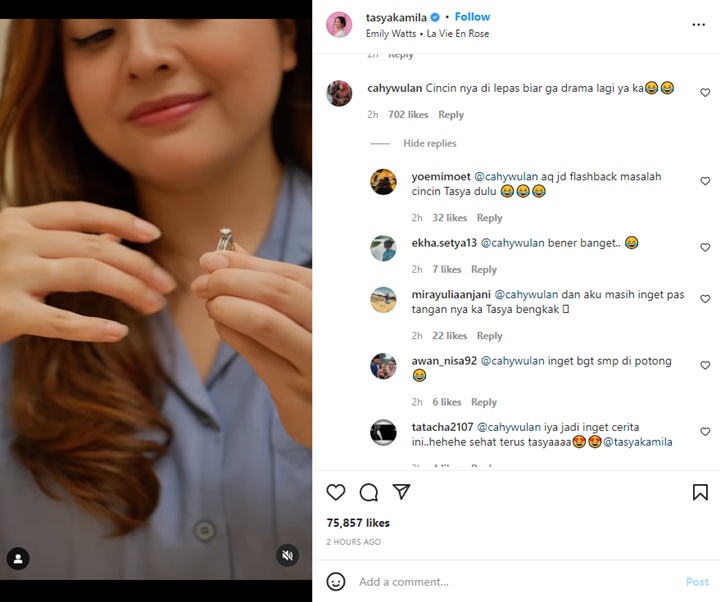 Tasya Kamila Diduga Lepas Cincin Nikah Usai Umumkan Hamil Anak Kedua, Gegara Trauma?