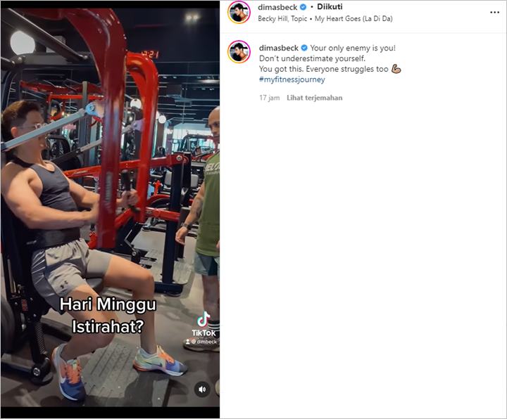Dimas Beck Bagikan Fitness Journey Hingga Punya Badan Kekar ...