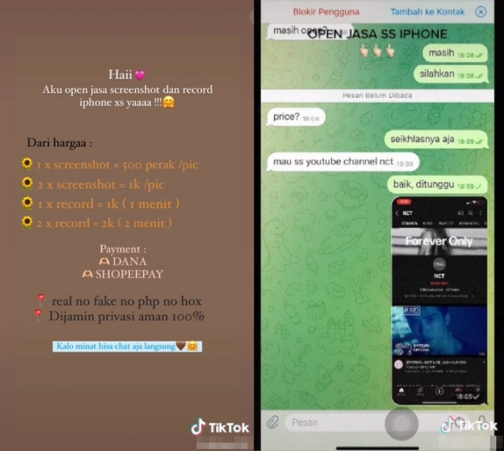 Tarif Murah Tapi Berisiko, Kenali Jasa SS iPhone yang Lagi Viral di TikTok