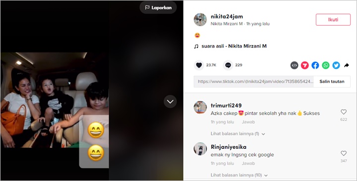 Respon Azka Putra Nikita Mirzani Ketika Ditanya Keinginan Punya Tato ...