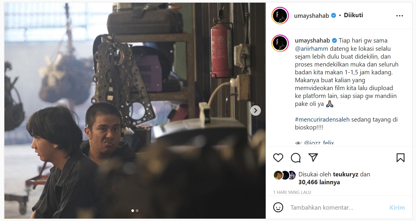 Umay Shahab Ungkap Perjuangan Jadi 'Dekil' Saat Syuting 'Mencuri Raden Saleh'