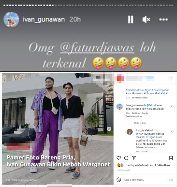 Ivan Gunawan Bereaksi Usai Foto Bareng Cowok Atletis Bikin Heboh ...