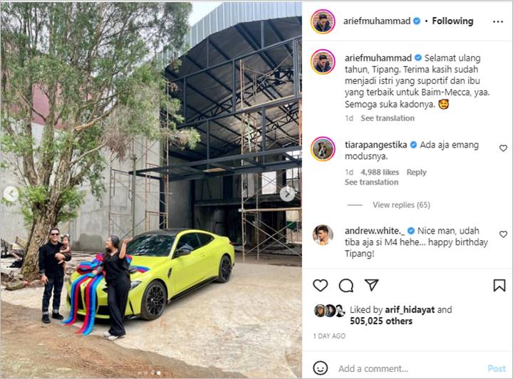 Arief Muhammad Modus Belikan Mobil Mewah Untuk Kado Ultah Istri ...