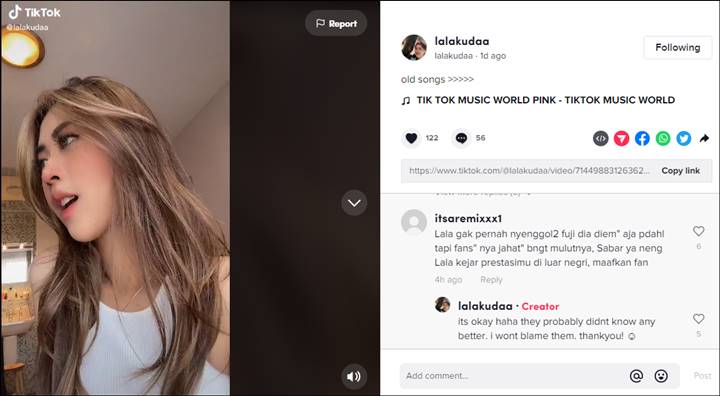 Diduga Diteror Fans Fuji, Reaksi Lala Mantan Thariq Halilintar Bukti ...