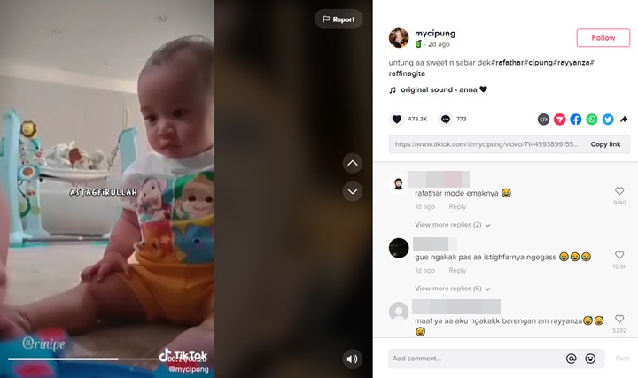 Rafathar 'Ngegas' Gegara Tingkah Sang Adik, Reaksi Cipung Bikin Salfok