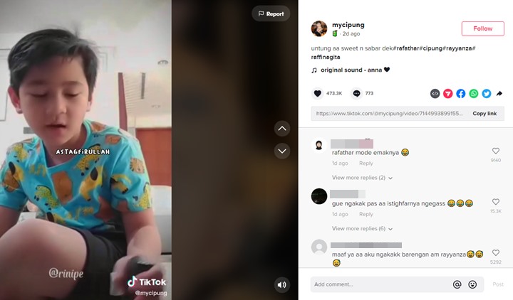 Rafathar 'Ngegas' Gegara Tingkah Sang Adik, Reaksi Cipung Bikin Salfok