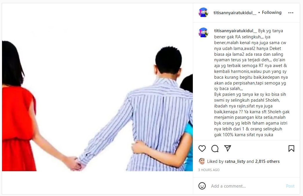 Titisan Nyai Ratu Kidul Diduga Terawang Isu Perselingkuhan Reza Arap, Bakal Ada Perpisahan?