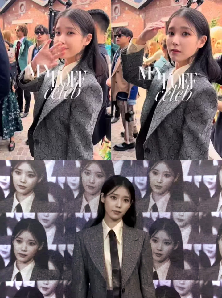 Penampilan Unik IU Kenakan Setelan Jas di Milan Fashion Week Tuai Perhatian