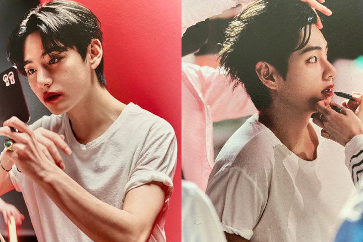 V BTS Pakai Lipstick Merah Acak-acakan, Getaran Seksi Sukses Curi Perhatian
