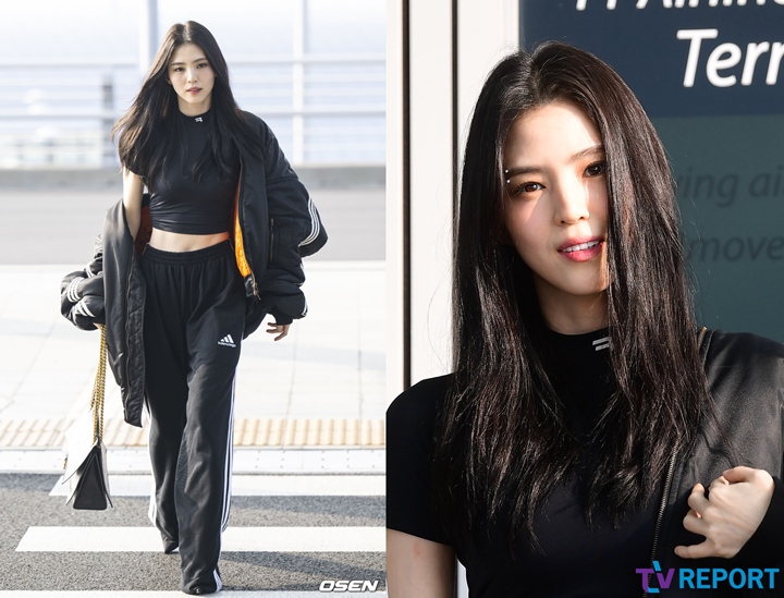 Han So Hee Bergaya Sporty di Bandara Menuju Paris, Tindik Wajah Curi ...