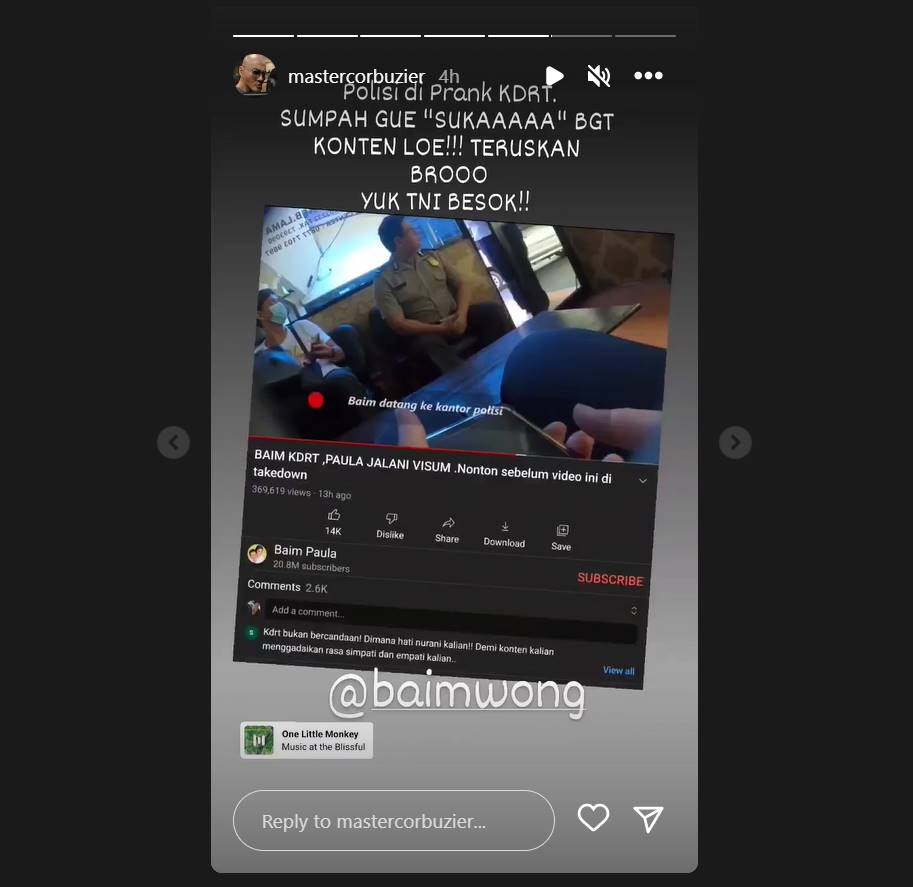 Deddy Corbuzier Maki dan Tantang Baim Wong usai Buat Prank KDRT