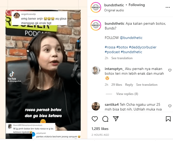 Kocak! Rossa Beber Kisah Tak Terduga Jadi 'Produk Gagal' Usai Lakukan Botox