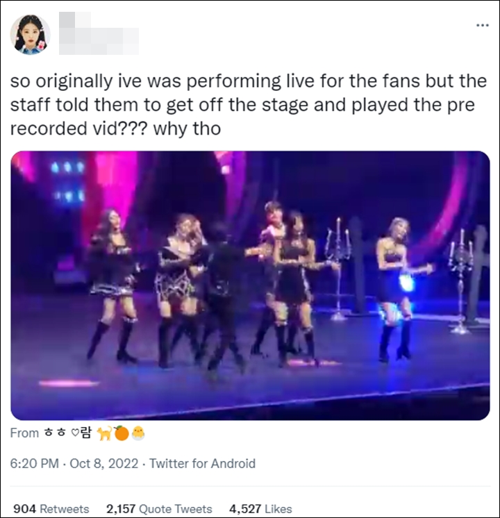 TMA 2022: Penampilan Panggung IVE Mendadak Dihentikan Staf