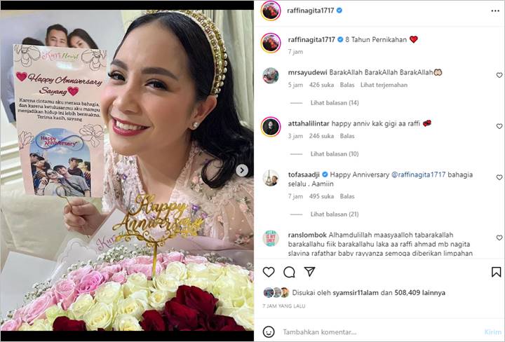Raffi Ahmad dan Nagita Slavina Dapat Surprise Lucu di Anniversary ke-8