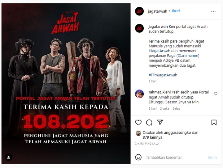 'Jagat Arwah' Turun Layar, Penggemar Nantikan Season 2