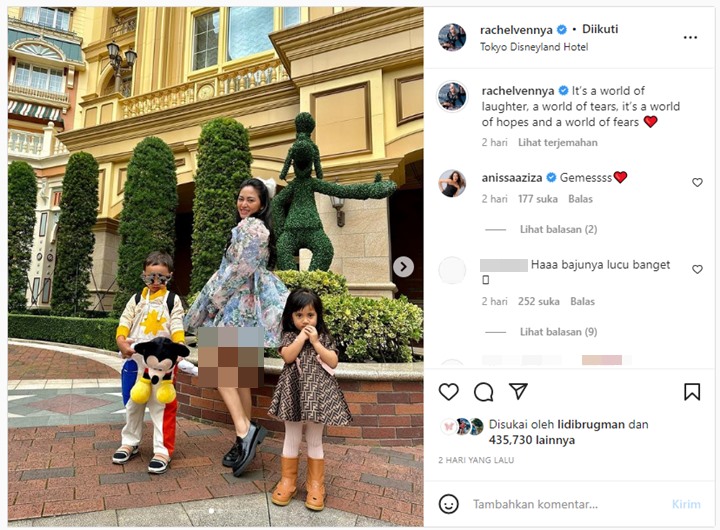 Rachel Vennya Terciduk Bareng Salim Nauderer Saat Bawa Anak ke Disneyland