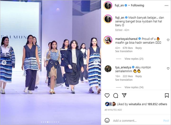 Mungil, Fuji An Tampil Percaya Diri Catwalk di Jakarta Fashion Week ...