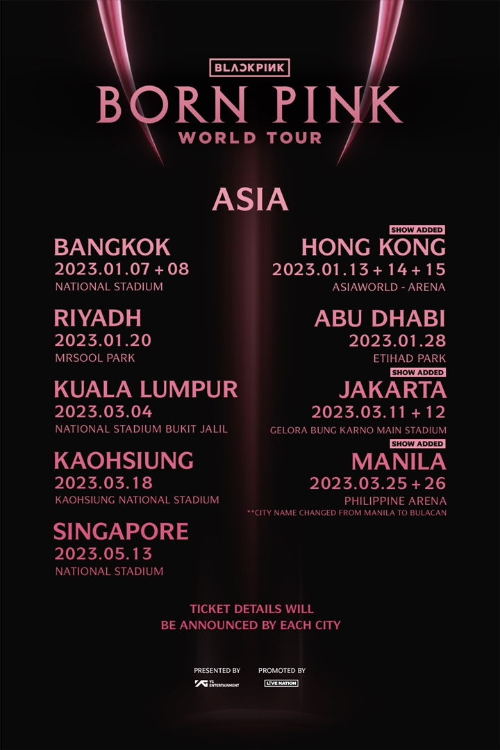 BLACKPINK Rilis Jadwal Baru Konser 'BORN PINK' Asia, Jakarta Dua Hari di GBK!