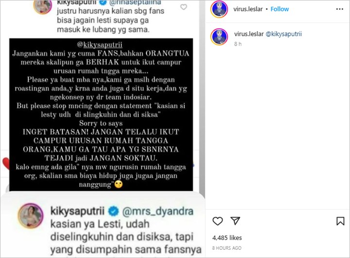Kiky Saputri Dihujat Gegara Roasting Lesti Kejora-Rizky Billar, Semprot Balik Fans Leslar