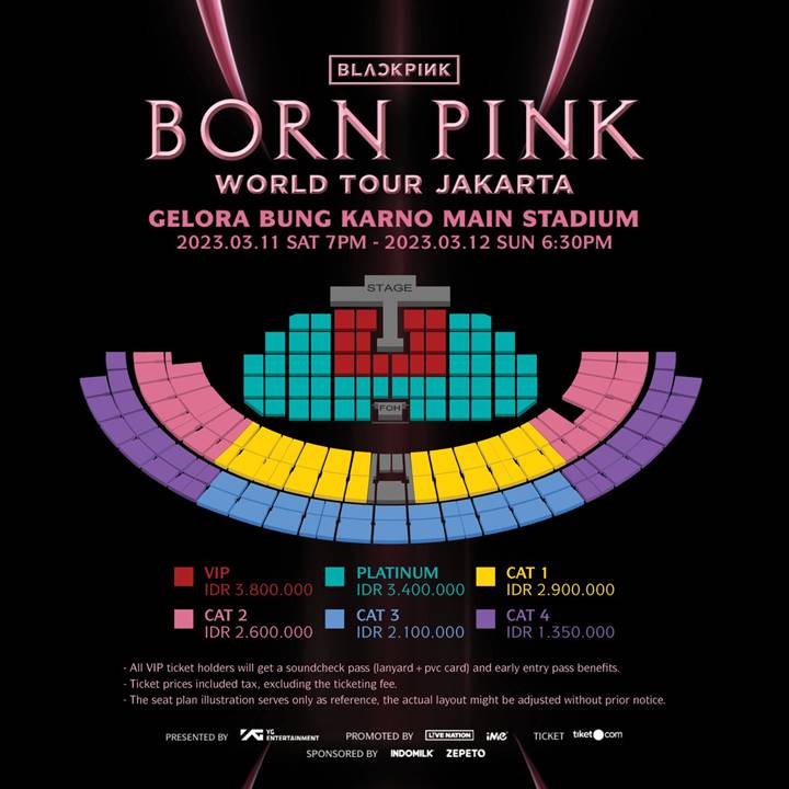 Tetap di Stadion Utama GBK, BLACKPINK Rilis Daftar Harga Tiket 'BORN PINK' Jakarta