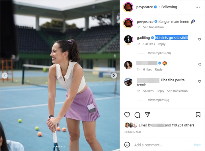Pevita Pearce Tiba-Tiba Kangen Main Tenis Bikin Curiga