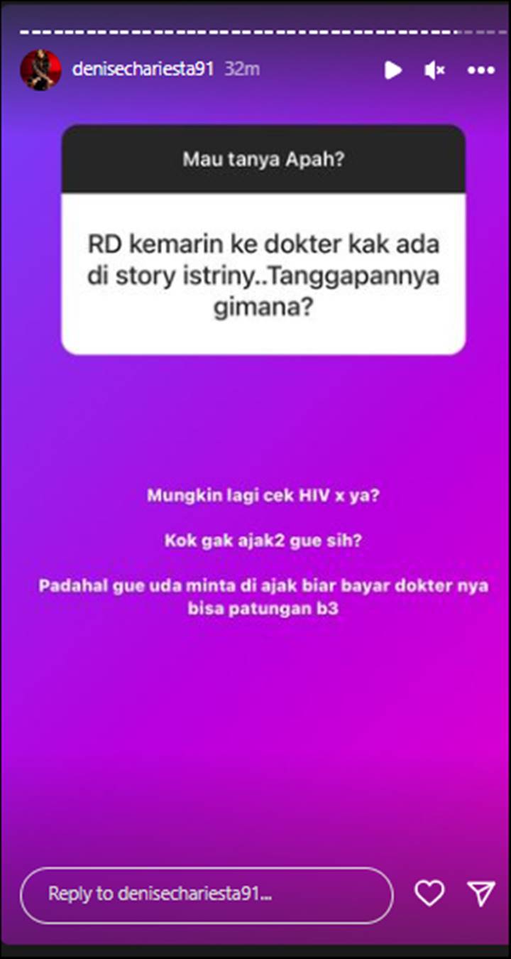Suami Ayu Dewi Periksa ke Dokter, Denise Chariesta: Kok Gak Ajak Gue Sih