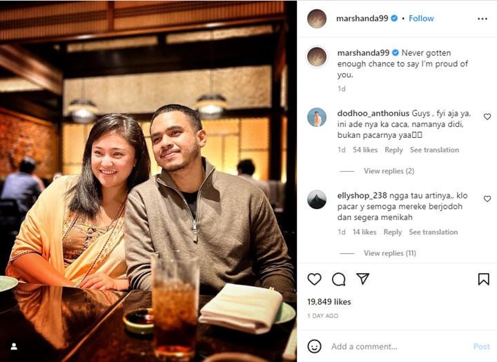 Marshanda Bikin Heboh Pajang Foto Bareng Pria Tampan Dikira Pacar Baru