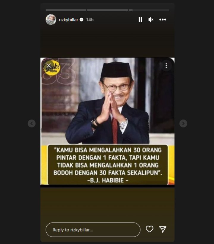 Disindir Usai Spill Chat dengan Lesti Kejora, Rizky Billar Sentil Orang Bodoh Tak Percaya Fakta