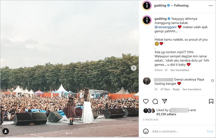 Gading Marten Bagikan Momen Gempi Manggung di Depan Ribuan Penonton ...