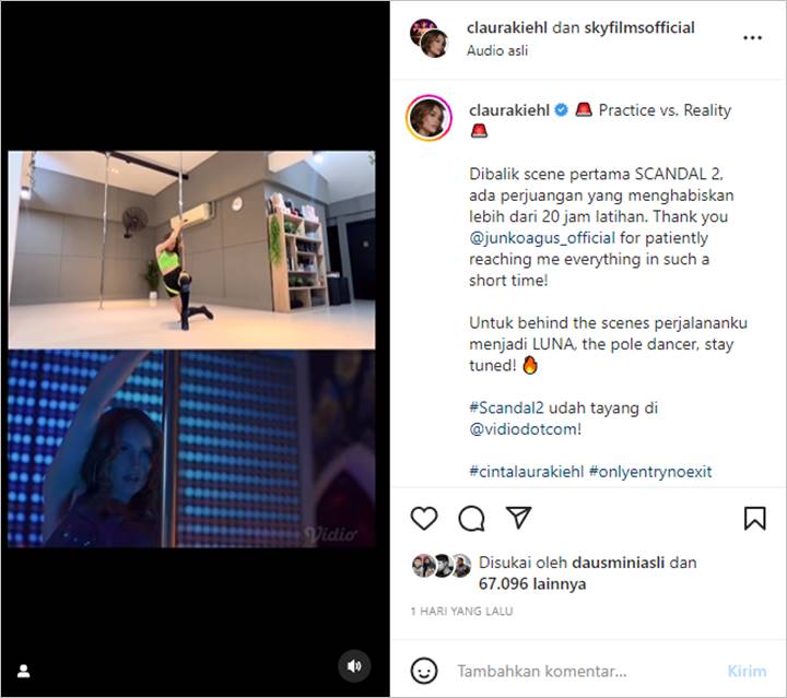 Cinta Laura Latihan Hingga 20 Jam Lebih untuk Adegan Pole Dance di Serial Web Baru