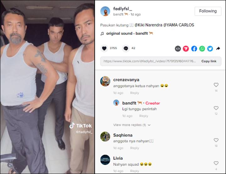 Nahyan Squad, Fadly Faisal Kakak Fuji An Pakai Kaos Singlet Bikin Histeris