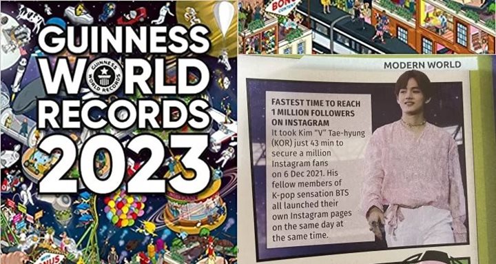 V BTS Masuk Buku Guinness World Records Edisi 2023