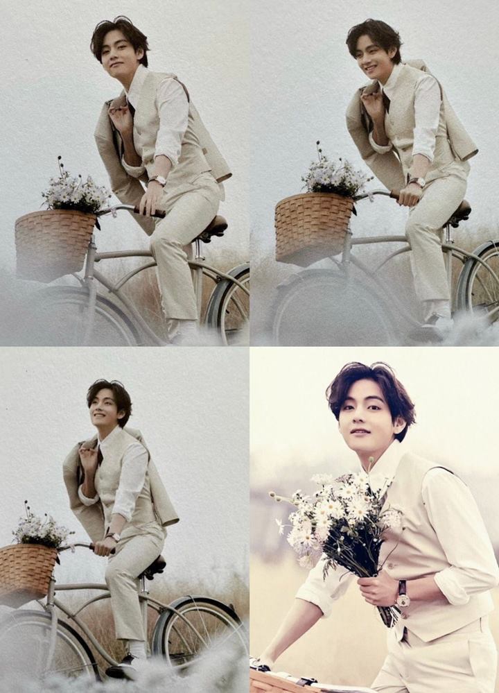 V BTS Tampilkan Vibe Romantis, Photobook Sampai Dikira Foto Nikahan