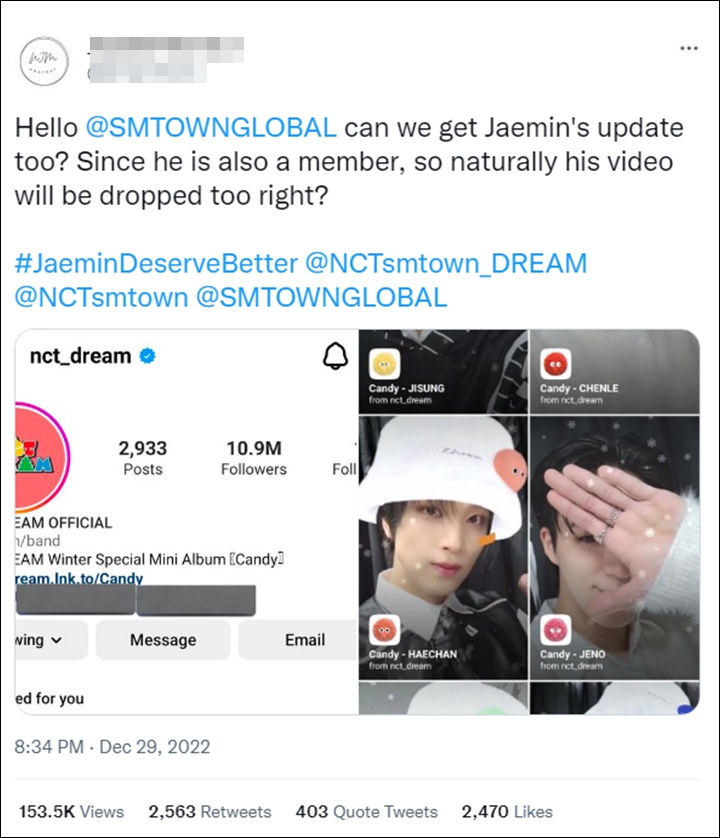 Jaemin Tak Disertakan di Filter Promosi 'Candy' NCT Dream