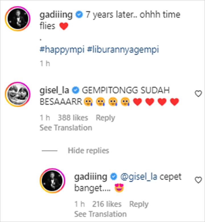 Postingan Gading Marten Bareng Gisel & Gempi 7 Tahun Lalu Bikin Hati Sesak