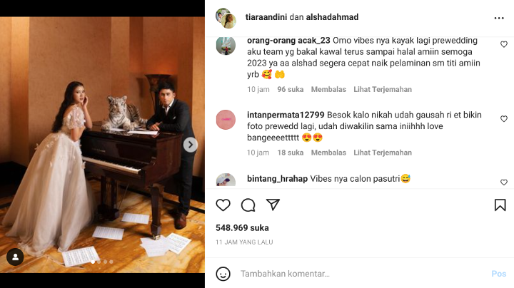Tiara Andini Bagikan Foto Bareng Alshad Ahmad, Disebut Bak Prewedding