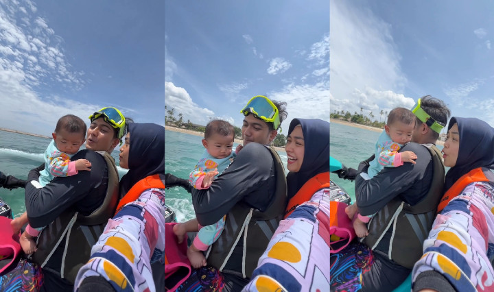 9 Potret Ria Ricis Ajak Baby Moana Main Ke Laut, Momen Naik Jetski Dianggap Bahayakan Anak