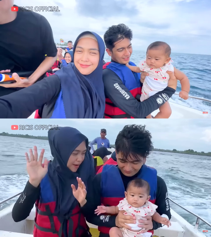 9 Potret Ria Ricis Ajak Baby Moana Main Ke Laut, Momen Naik Jetski Dianggap Bahayakan Anak