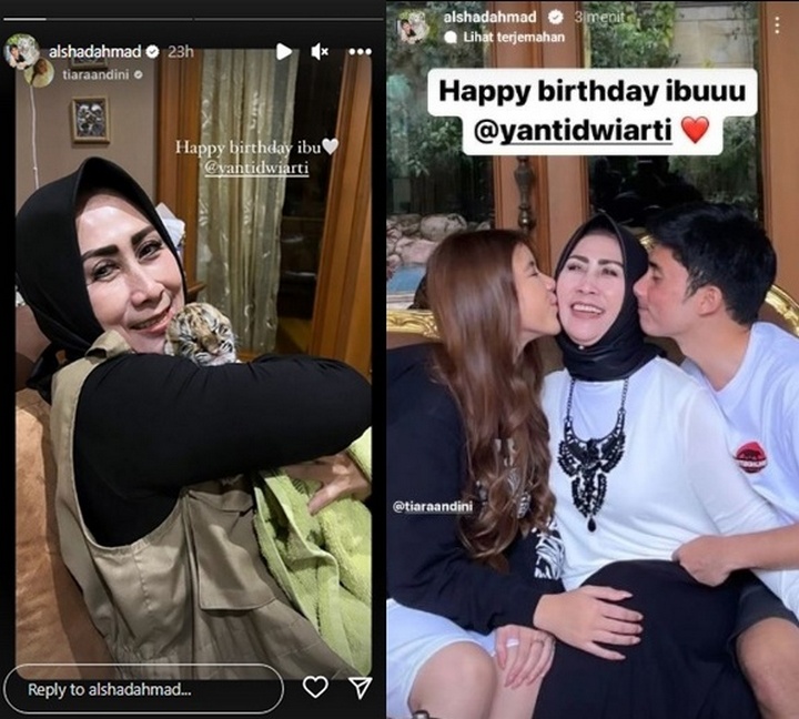 Reaksi Alshad Ahmad Saat Tiara Andini Ucapkan Selamat Ultah ke Ibu Camer