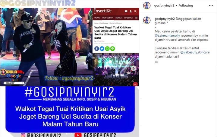 Ucie Sucita Buka Suara Usai Video Joget Bareng Walkot Tegal Tuai Sorotan