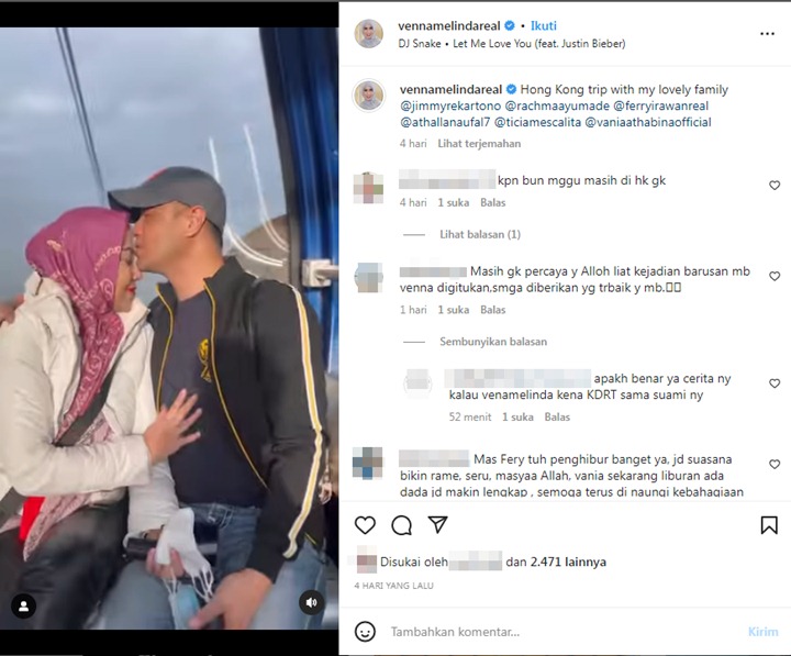 Laporkan Ferry Irawan Atas KDRT, Venna Melinda Sempat Bagikan Keharmonisan Saat Liburan di Hong Kong