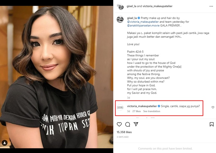 Gisella Anastasia dan Rino Soedarjo Diduga Putus, Netter Syok